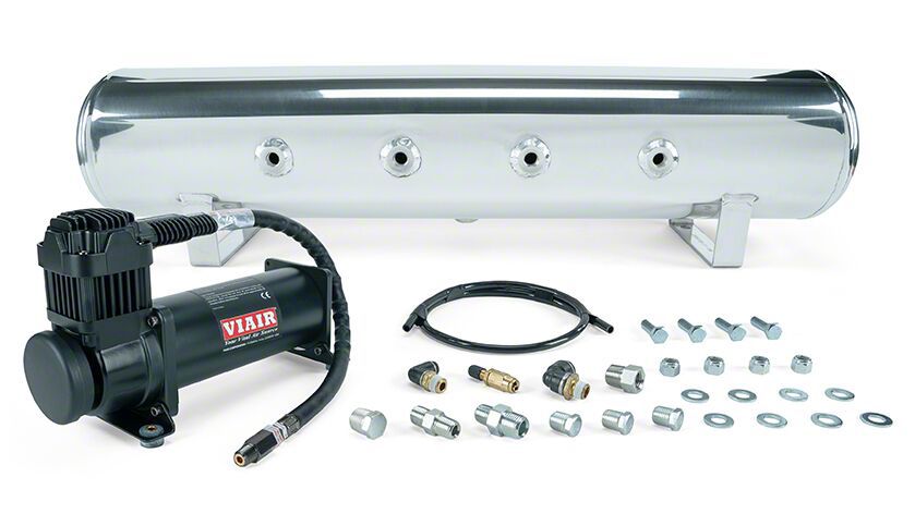 Air Lift Performance Charger 4-Gallon Air Tank 7 Port and Viair 444b ...