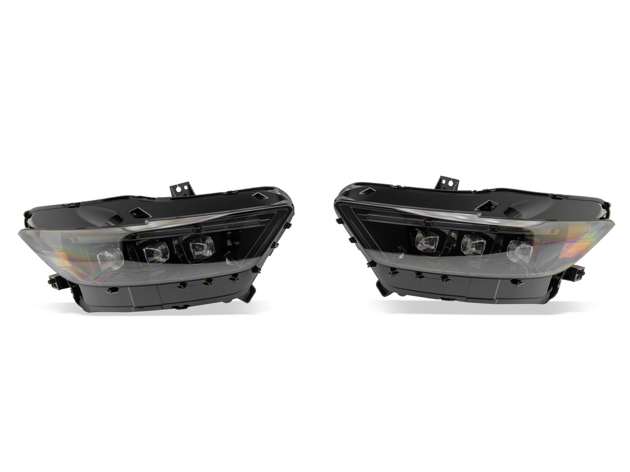 AlphaRex Mustang MK II NOVA-Series LED Projector Headlights; Alpha Black Housing; Clear Lens ...