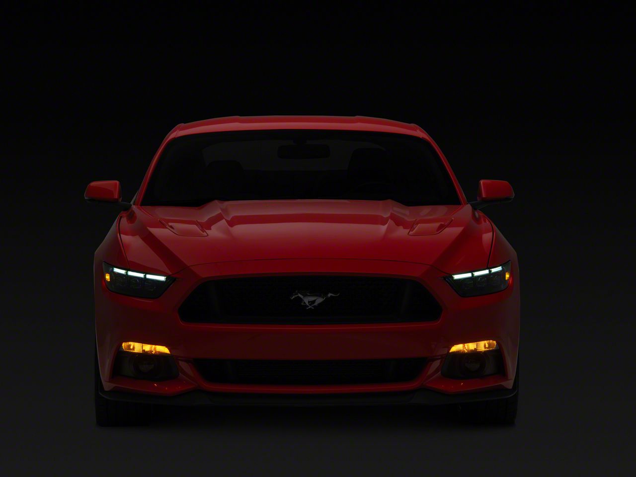 AlphaRex Mustang MK II NOVA-Series LED Projector Headlights; Alpha Black Housing; Clear Lens ...