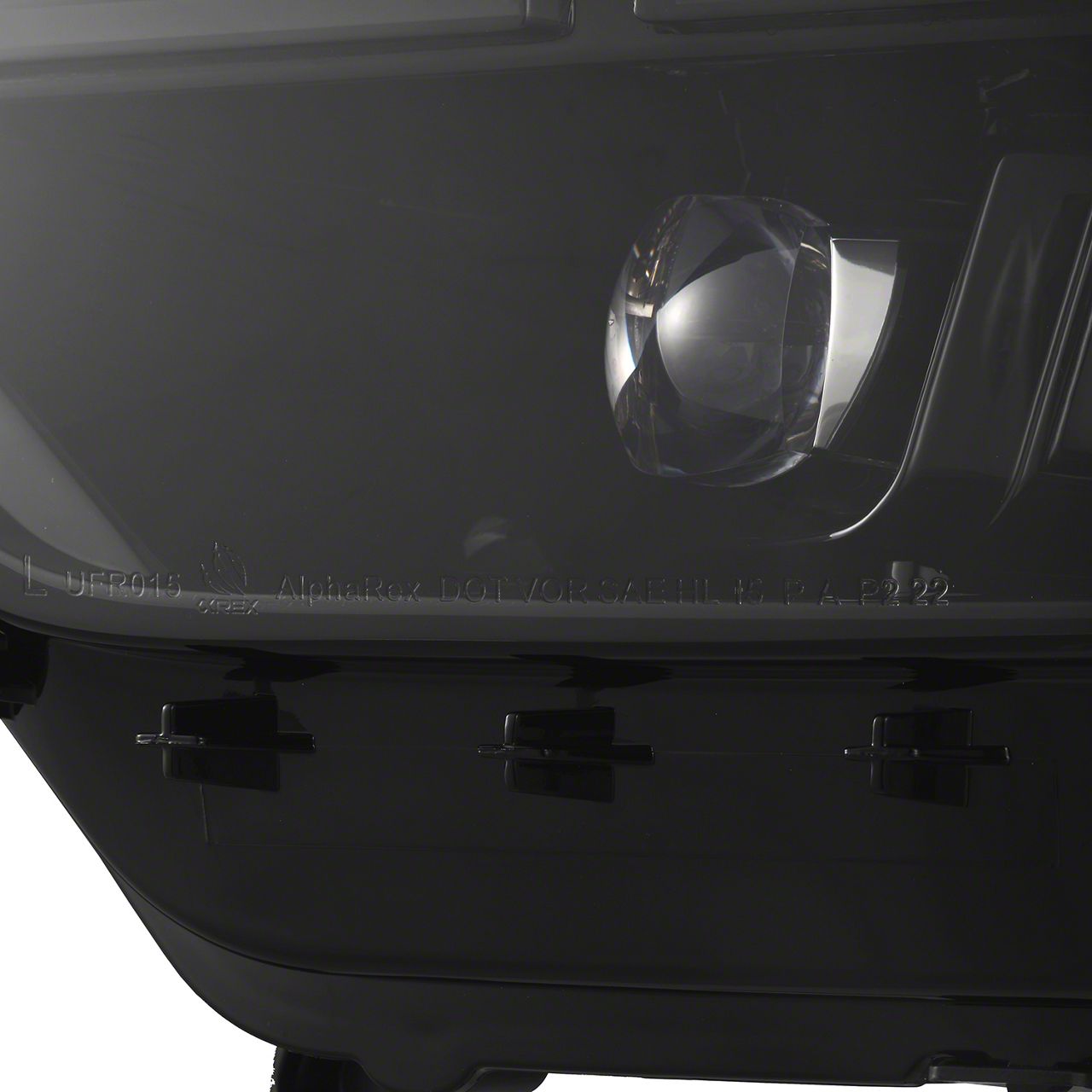 AlphaRex Mustang MK II NOVA-Series LED Projector Headlights; Alpha Black Housing; Clear Lens ...