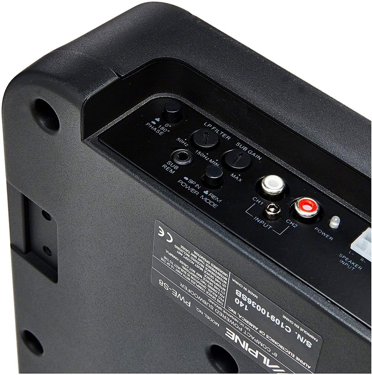 Alpine Mustang Compact 8-Inch Powered Subwoofer System PWE-S8 ...