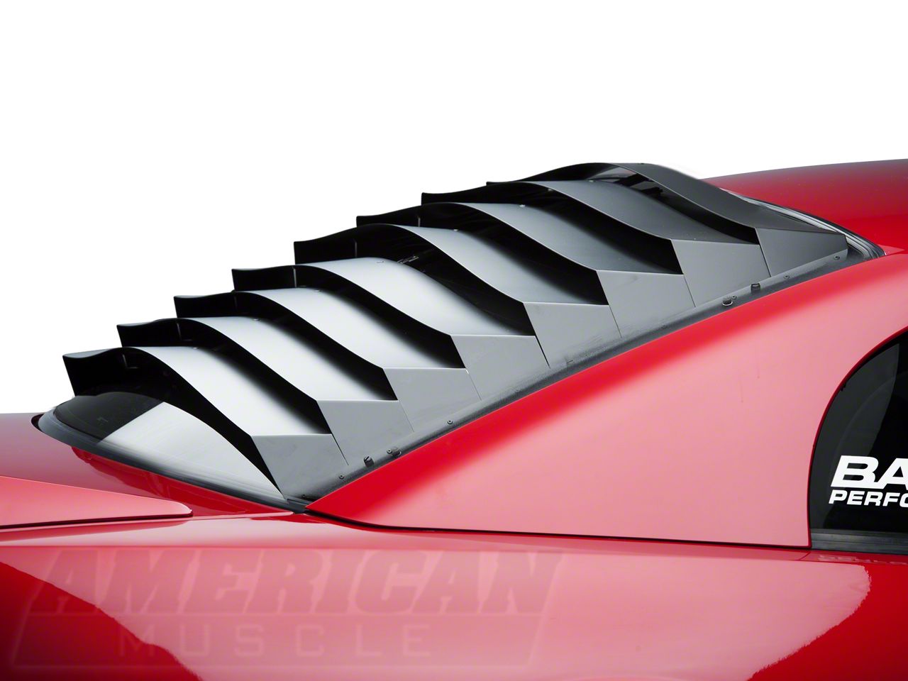 SpeedForm Mustang Rear Window Louvers; Smooth Aluminum 75007 (94-04 ...