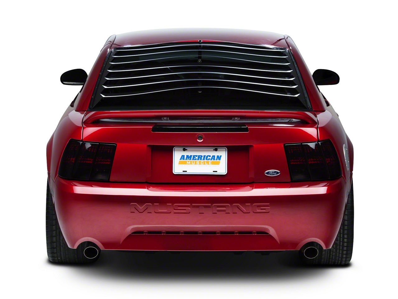 SpeedForm Mustang Rear Window Louvers; Smooth Aluminum 75007 (94-04 ...