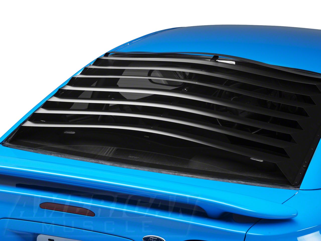 SpeedForm Mustang Rear Window Louvers; Smooth Aluminum 75007 (94-04 ...