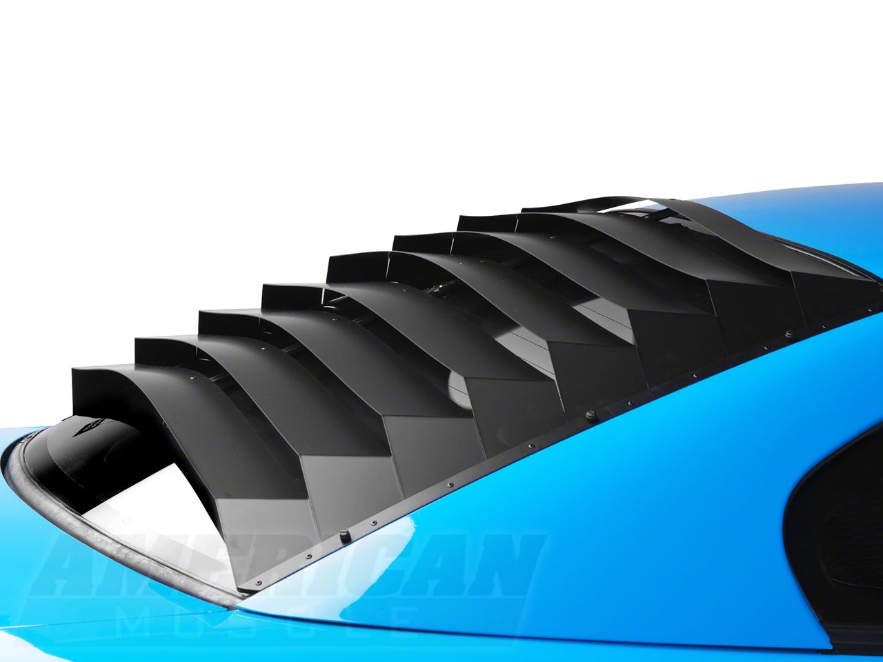 SpeedForm Mustang Rear Window Louvers; Smooth Aluminum 75007 (94-04 ...