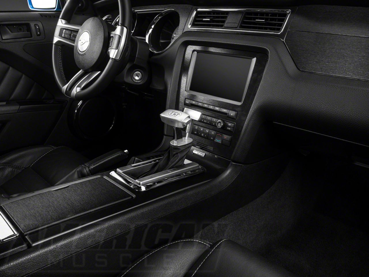 SEC10 Mustang Dash Overlay Kit; Brushed Black 101402 (10-14 Mustang ...
