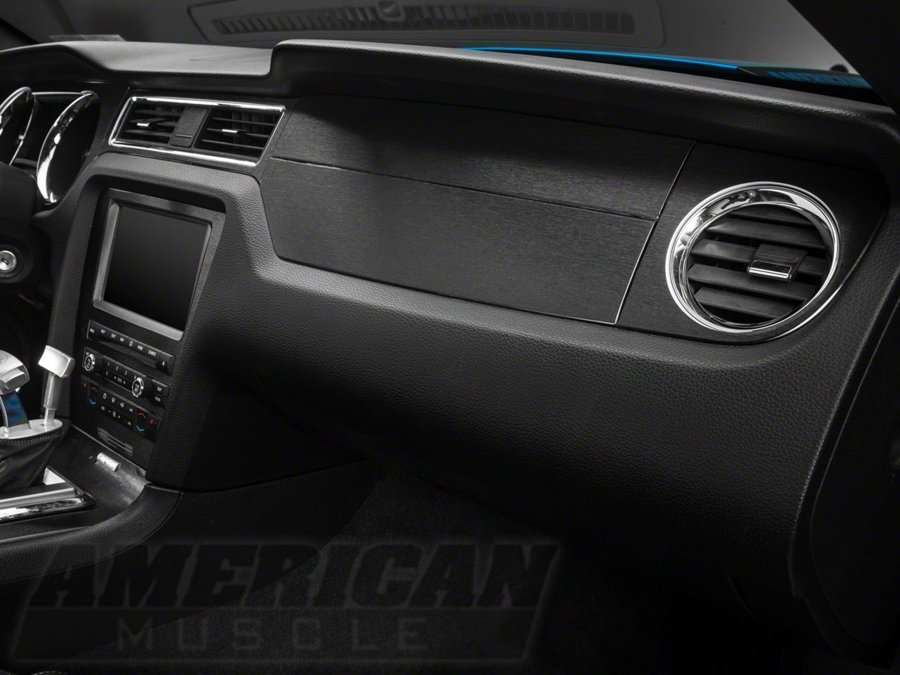 SEC10 Mustang Dash Overlay Kit; Brushed Black 101402 (10-14 Mustang ...