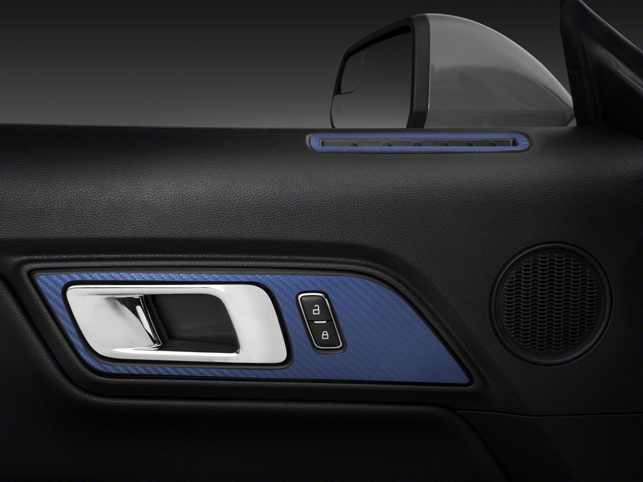 SEC10 Mustang Dash Overlay Kit; Blue Carbon Fiber 390820 (15-23 Mustang ...