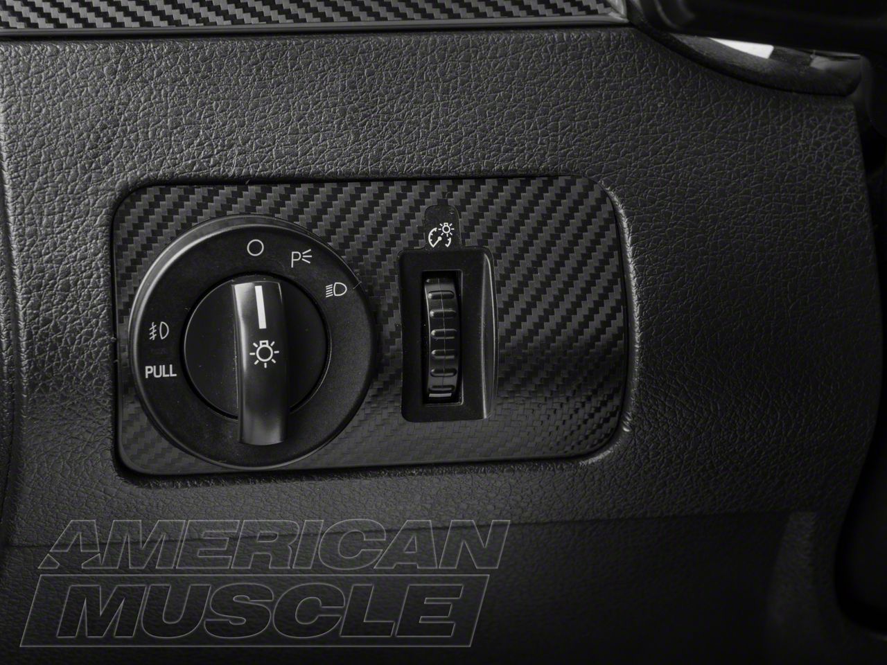 SEC10 Mustang Dash Overlay Kit; Carbon Fiber 383737 (05-09 Mustang ...