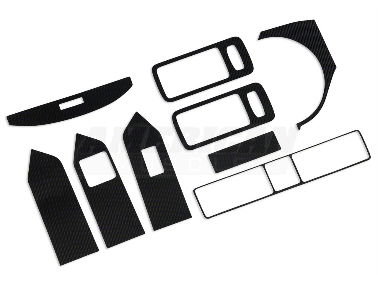 SEC10 Mustang Dash Overlay Kit; Carbon Fiber 26365 (10-14 Mustang ...