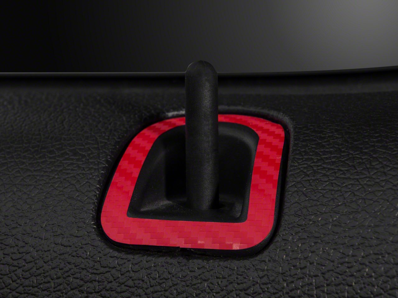 SEC10 Mustang Dash Overlay Kit; Red Carbon Fiber 387405 (10-14 Mustang ...