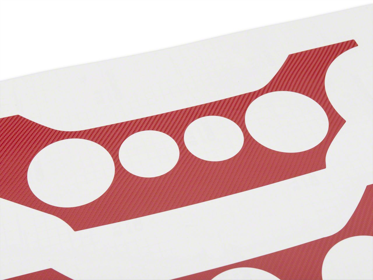 SEC10 Mustang Dash Overlay Kit; Red Carbon Fiber 389877 (15-23 Mustang ...