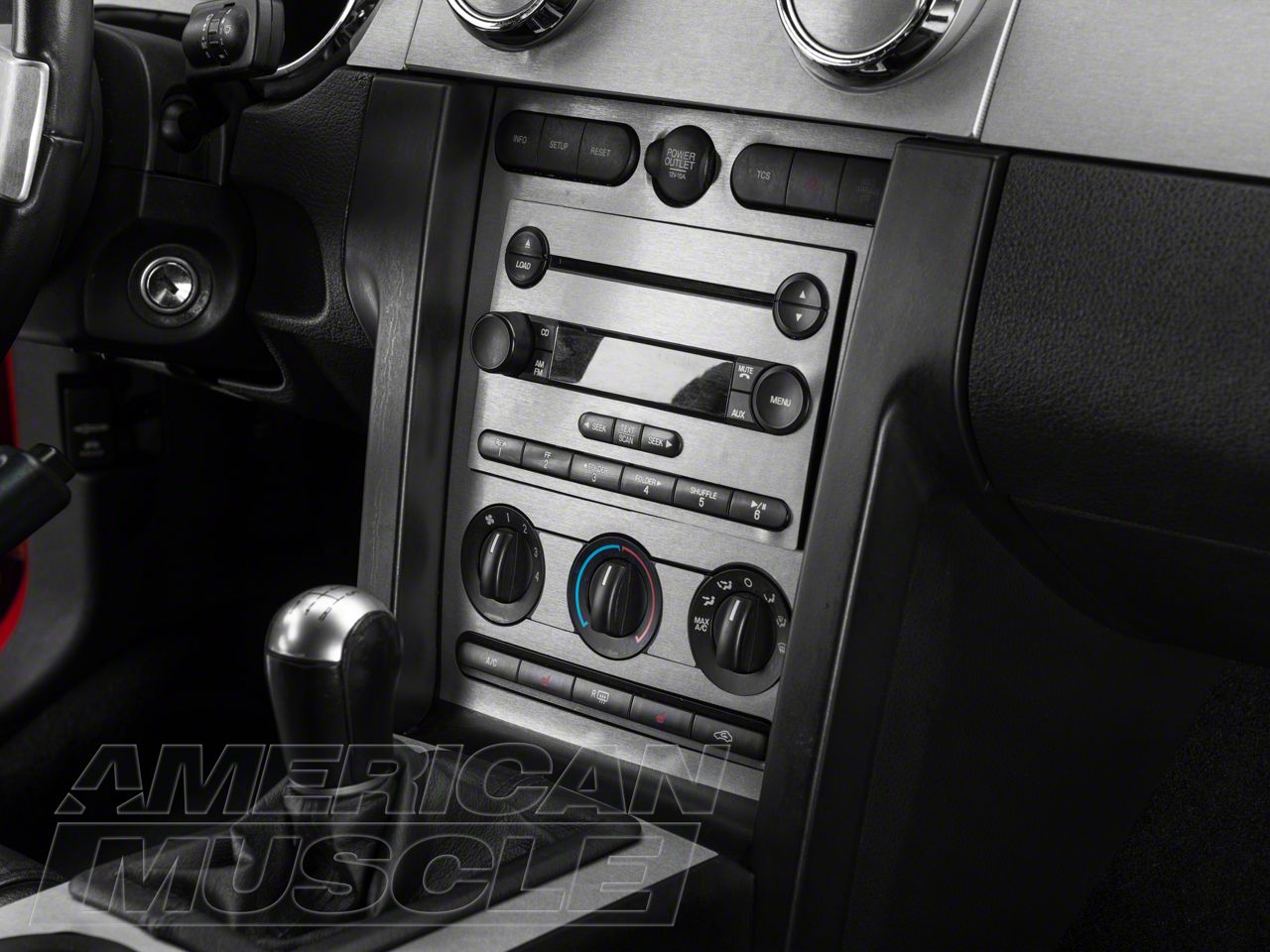 SEC10 Mustang Dash Overlay Kit; Brushed Silver 383740 (05-09 Mustang ...