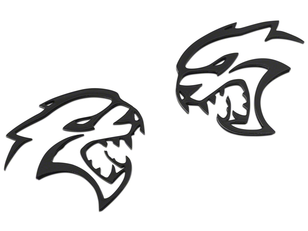 American Brothers Design Challenger Hellcat Cutout Badge; Black ABD-3228PX8