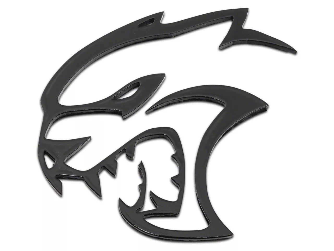 American Brothers Design Challenger Hellcat Cutout Badge; Black ABD-3228PX8