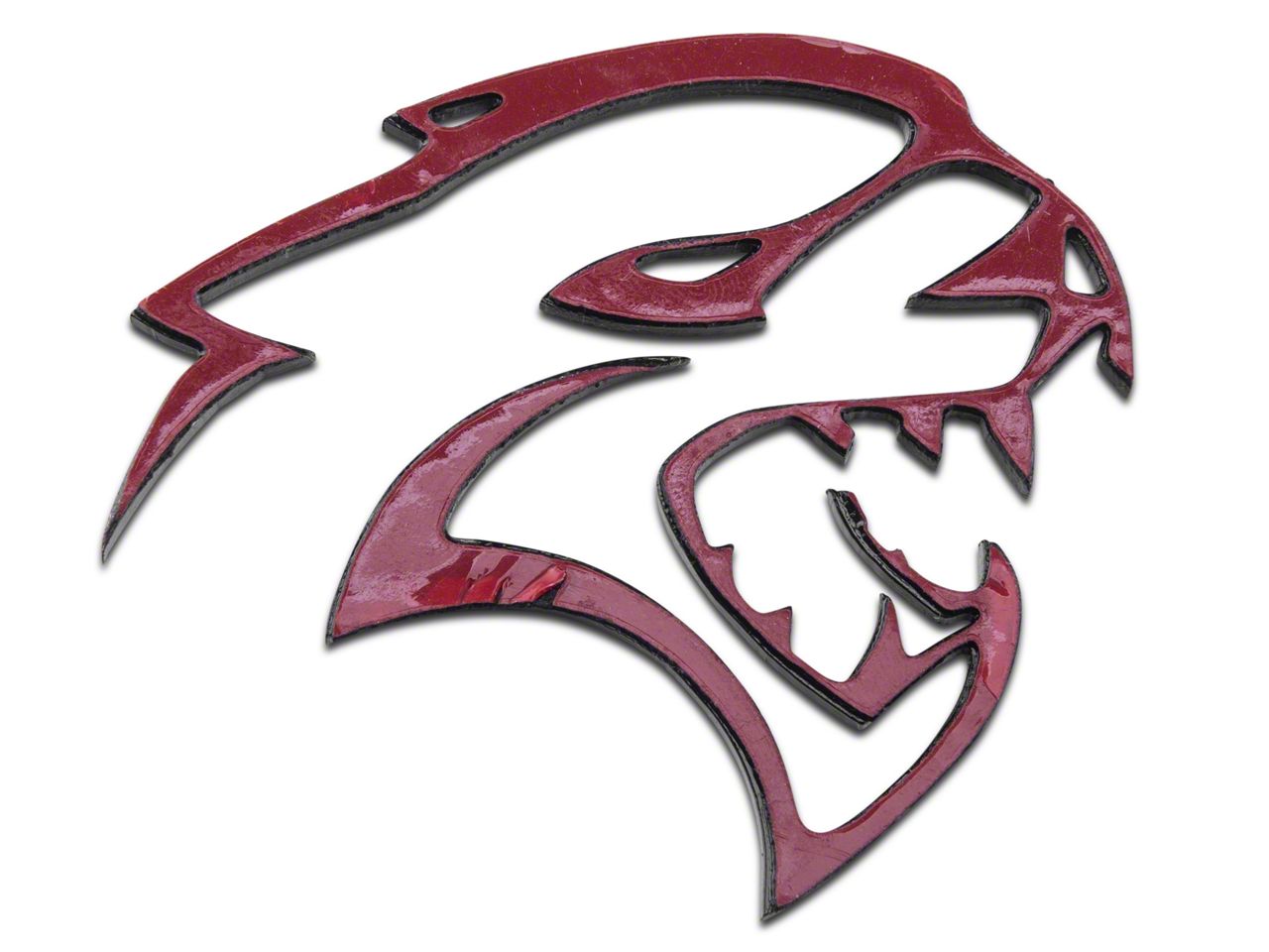 American Brothers Design Challenger Hellcat Cutout Badge; Black ABD-3228PX8