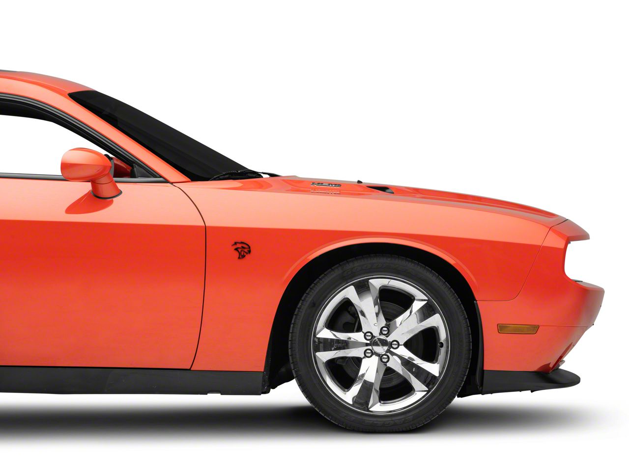 American Brothers Design Challenger Hellcat Cutout Badge; Black ABD-3228PX8