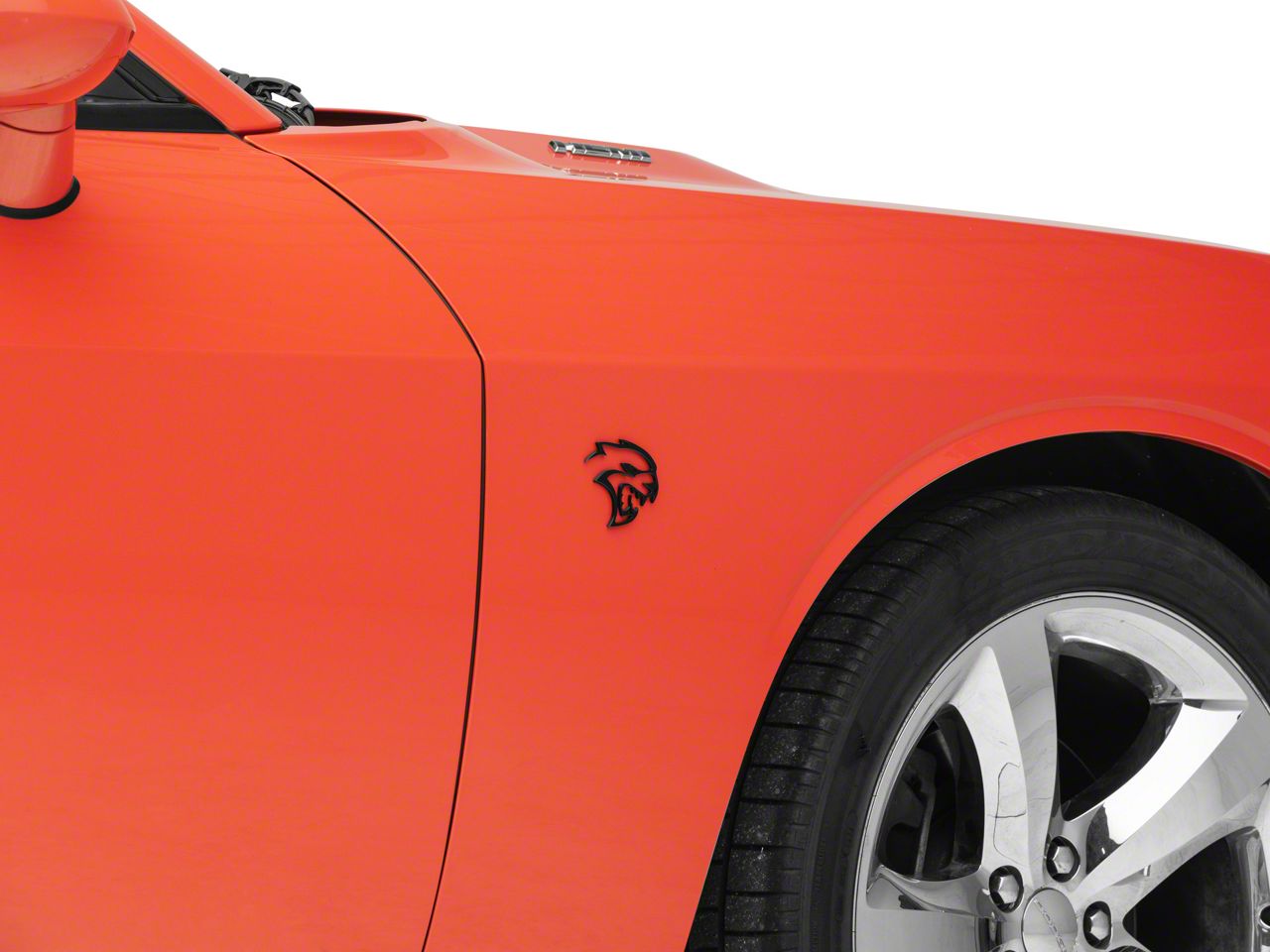 American Brothers Design Challenger Hellcat Cutout Badge; Black ABD-3228PX8