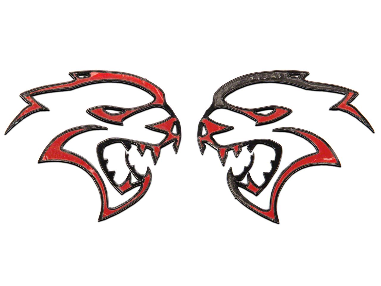 American Brothers Design Charger Hellcat Cutout Badge; Black ABD-3228PX8