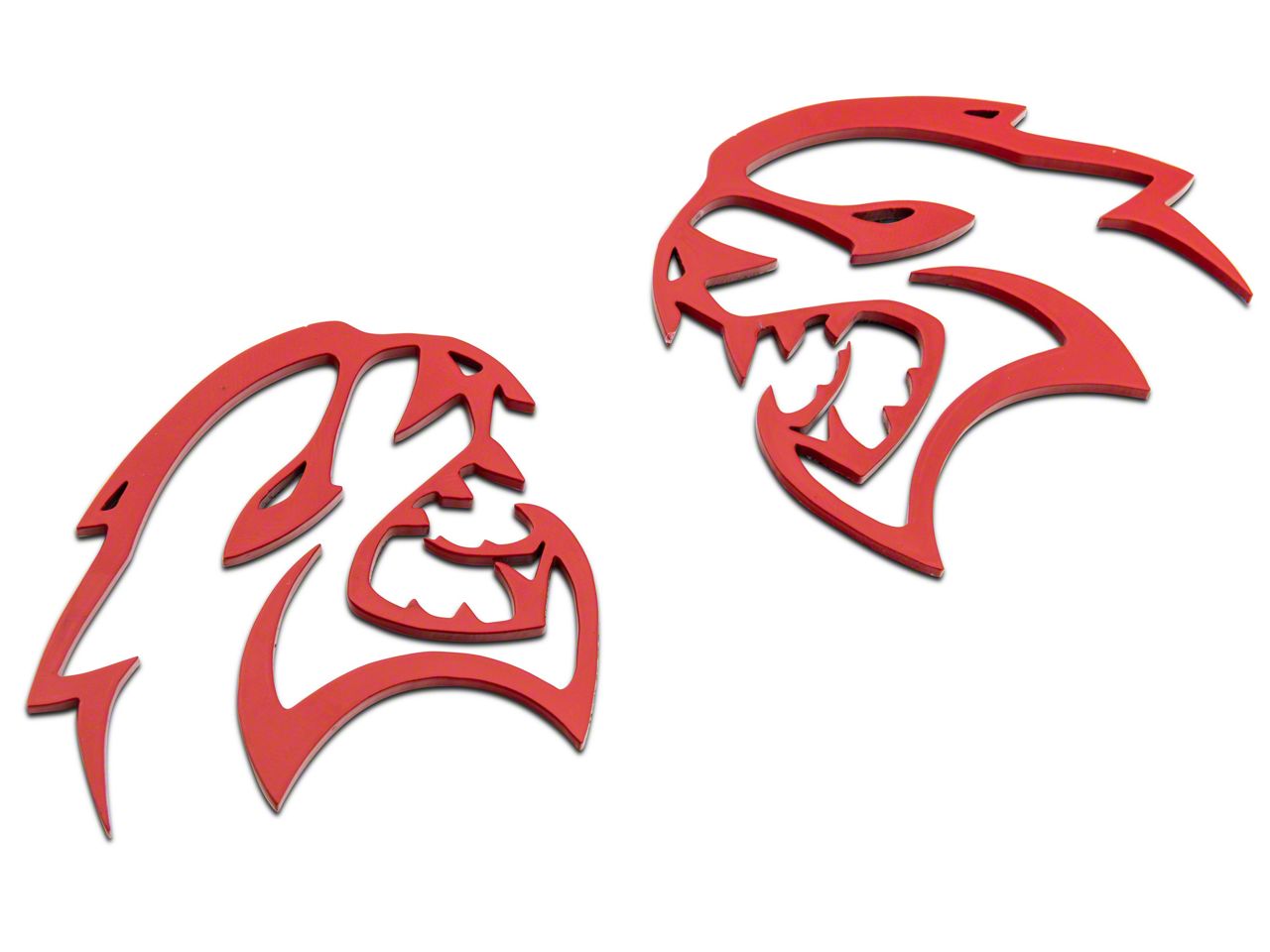 American Brothers Design Charger Hellcat Cutout Badge; Red ABD-3228PR3