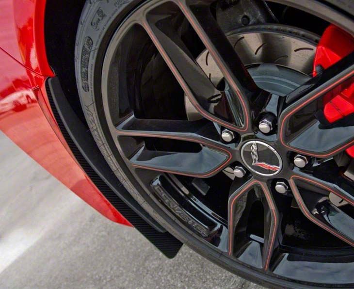 American Car Craft Corvette Mud Guards; Carbon Fiber ACC-052022 (14-19 ...