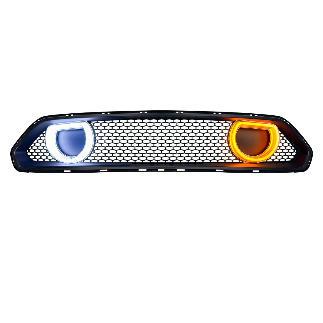 American Modified Mustang Mach 1 Style Upper Grille with DRL and Turn ...