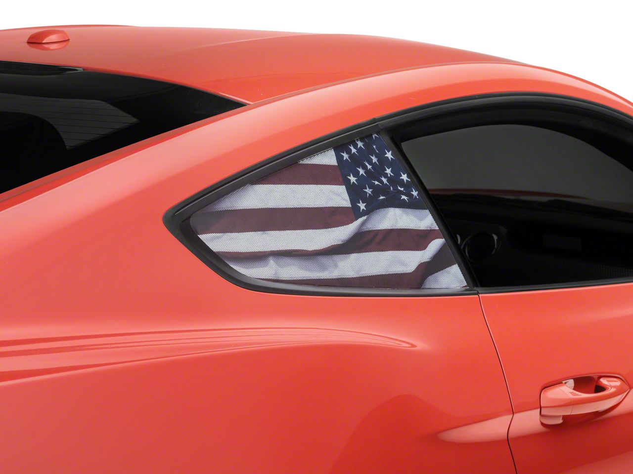 SEC10 Mustang Perforated American Flag Quarter Window Decal 398688 (15 ...