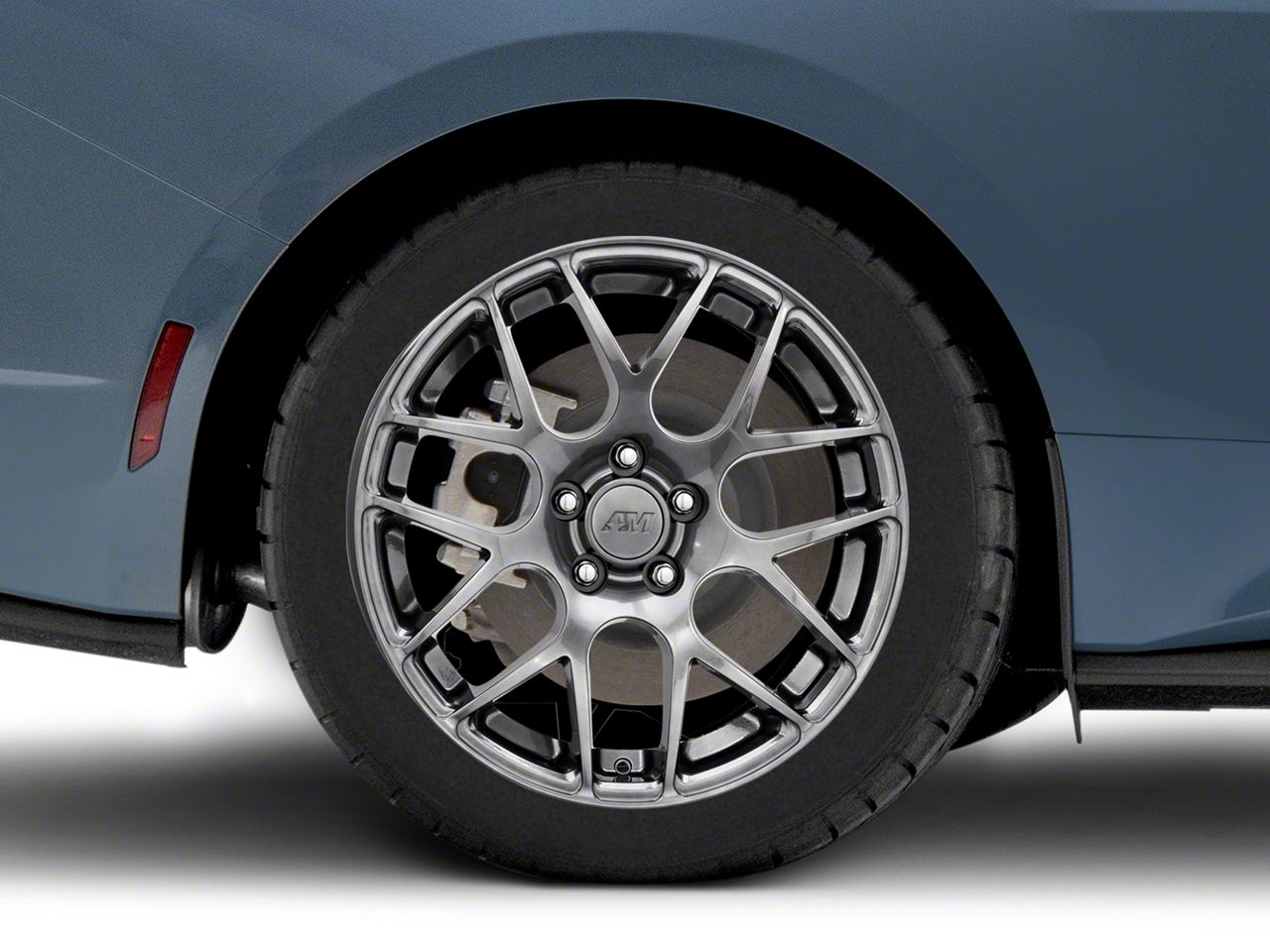 Mustang AMR Dark Stainless Wheel; Rear Only; 18x10; 45mm Offset (24-26 ...