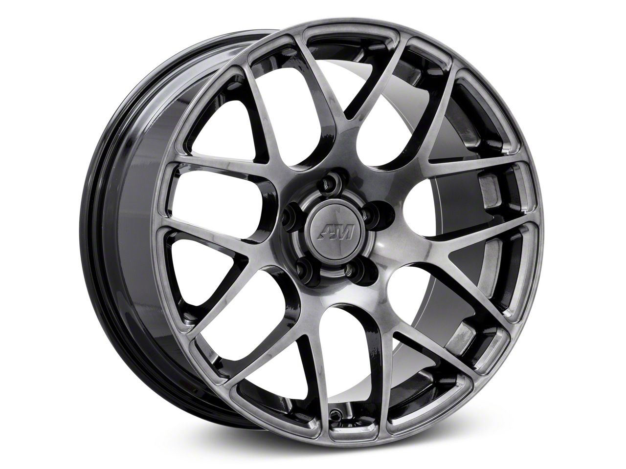 Mustang AMR Dark Stainless Wheel; Rear Only; 18x10; 45mm Offset (24-25 ...
