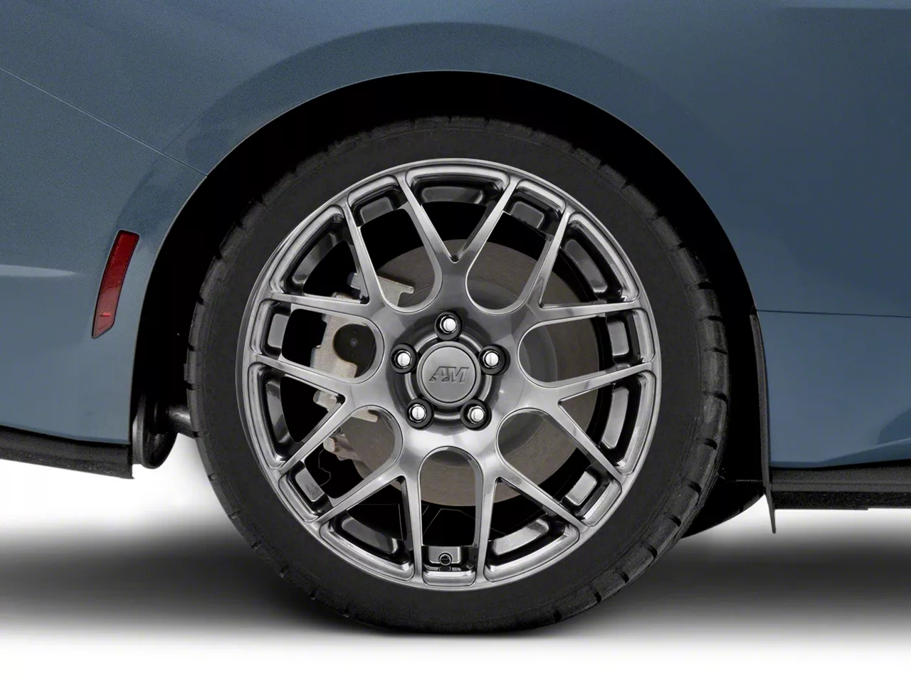 Mustang AMR Dark Stainless Wheel; Rear Only; 19x10; 48mm Offset (24-25 ...