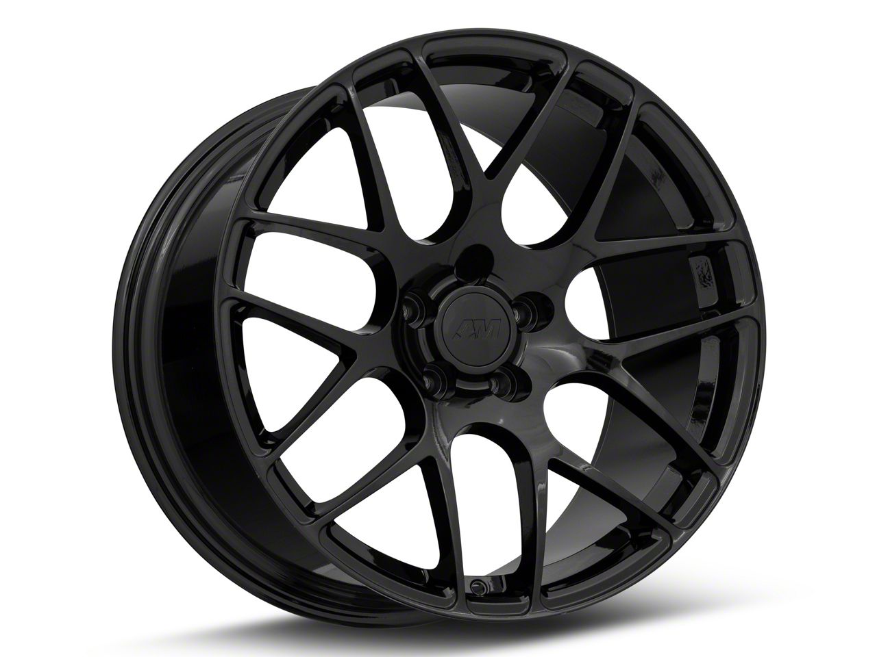 Mustang AMR Gloss Black Wheel; Rear Only; 18x10; 45mm Offset (24-25 ...