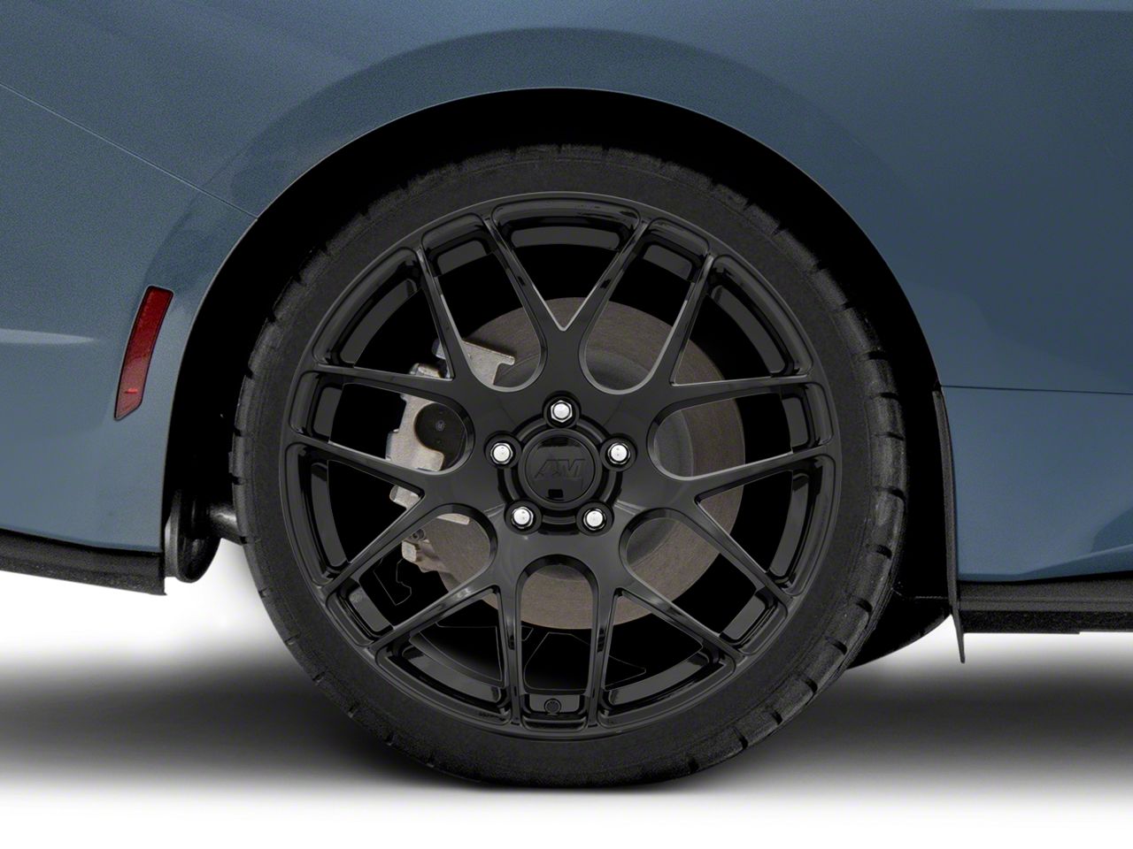 Mustang AMR Gloss Black Wheel; Rear Only; 20x10; 48mm Offset (24-26 ...