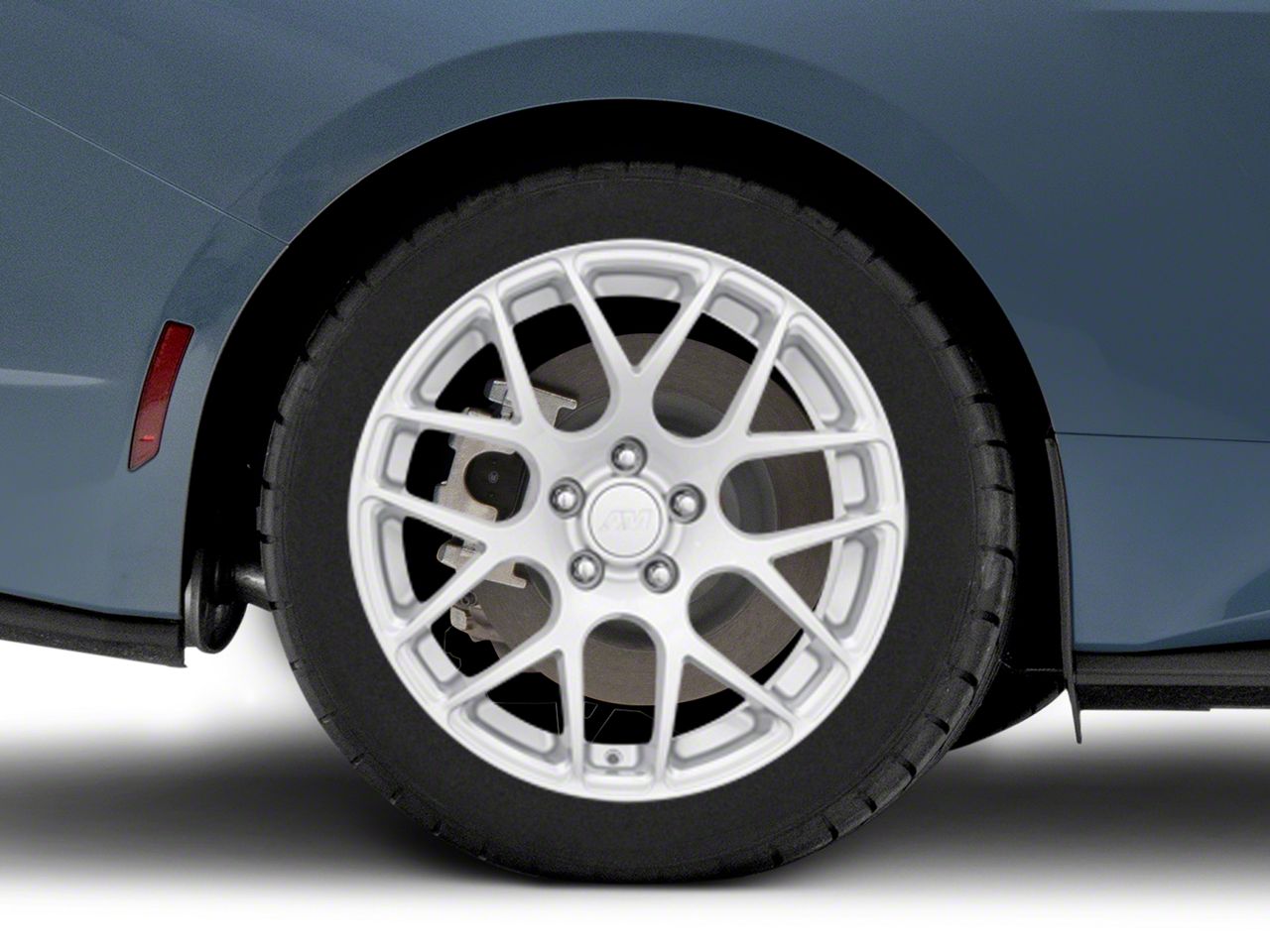 Mustang AMR Silver Wheel; Rear Only; 18x10; 45mm Offset (24-25 Mustang ...