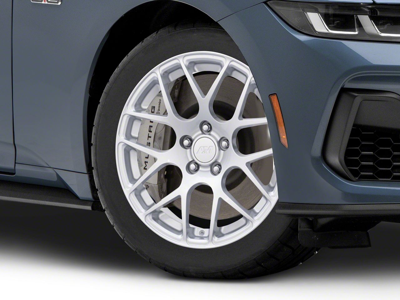 Mustang AMR Silver Wheel; 18x9; 30mm Offset (24-26 Mustang EcoBoost w/o ...