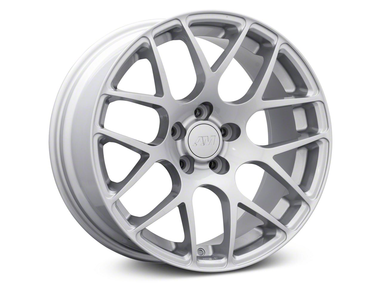 Mustang AMR Silver Wheel; Rear Only; 20x10; 48mm Offset (24-25 Mustang ...