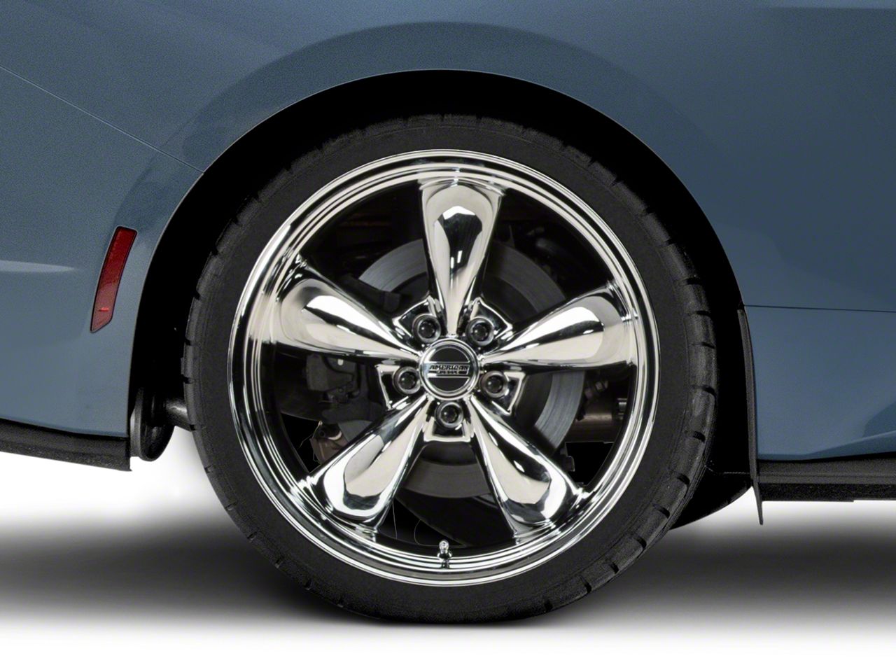 Mustang Deep Dish Bullitt Chrome Wheel; Rear Only; 20x10; 48mm Offset ...