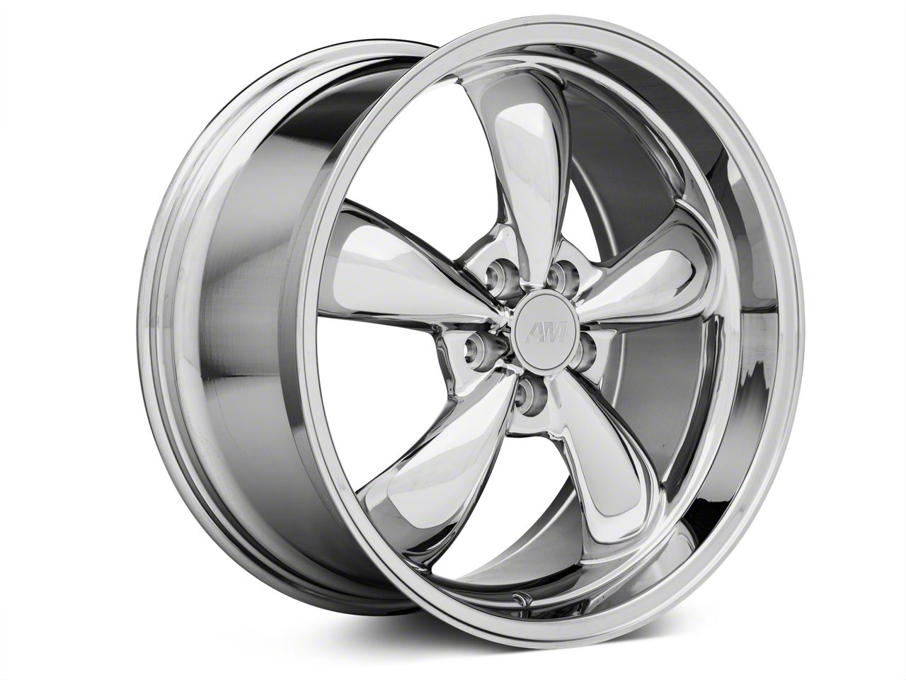 Mustang Deep Dish Bullitt Chrome Wheel; Rear Only; 20x10; 48mm Offset ...