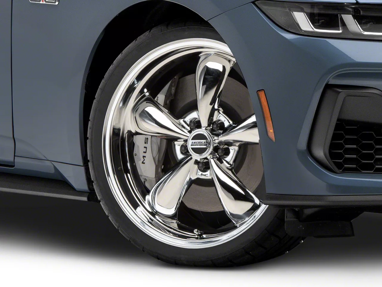 Mustang Deep Dish Bullitt Chrome Wheel; 20x8.5; 38mm Offset (24-26 ...