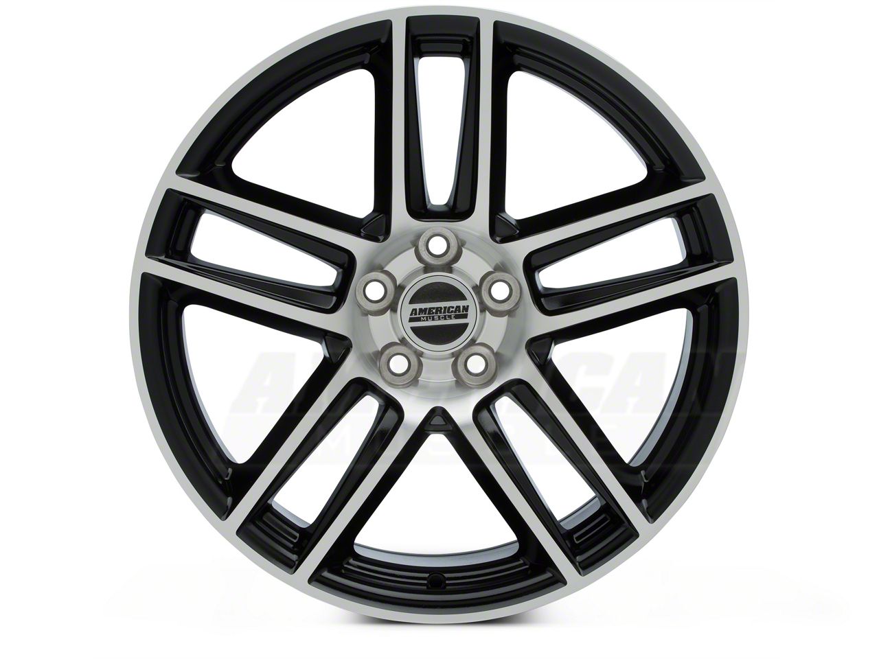 Mustang Laguna Seca Style Gloss Black Machined Wheel; 19x9 (2024 ...