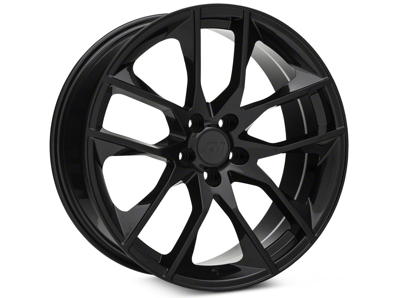 Mustang Magnetic Style Gloss Black Wheel; 19x8.5; 30mm Offset (24-25 ...
