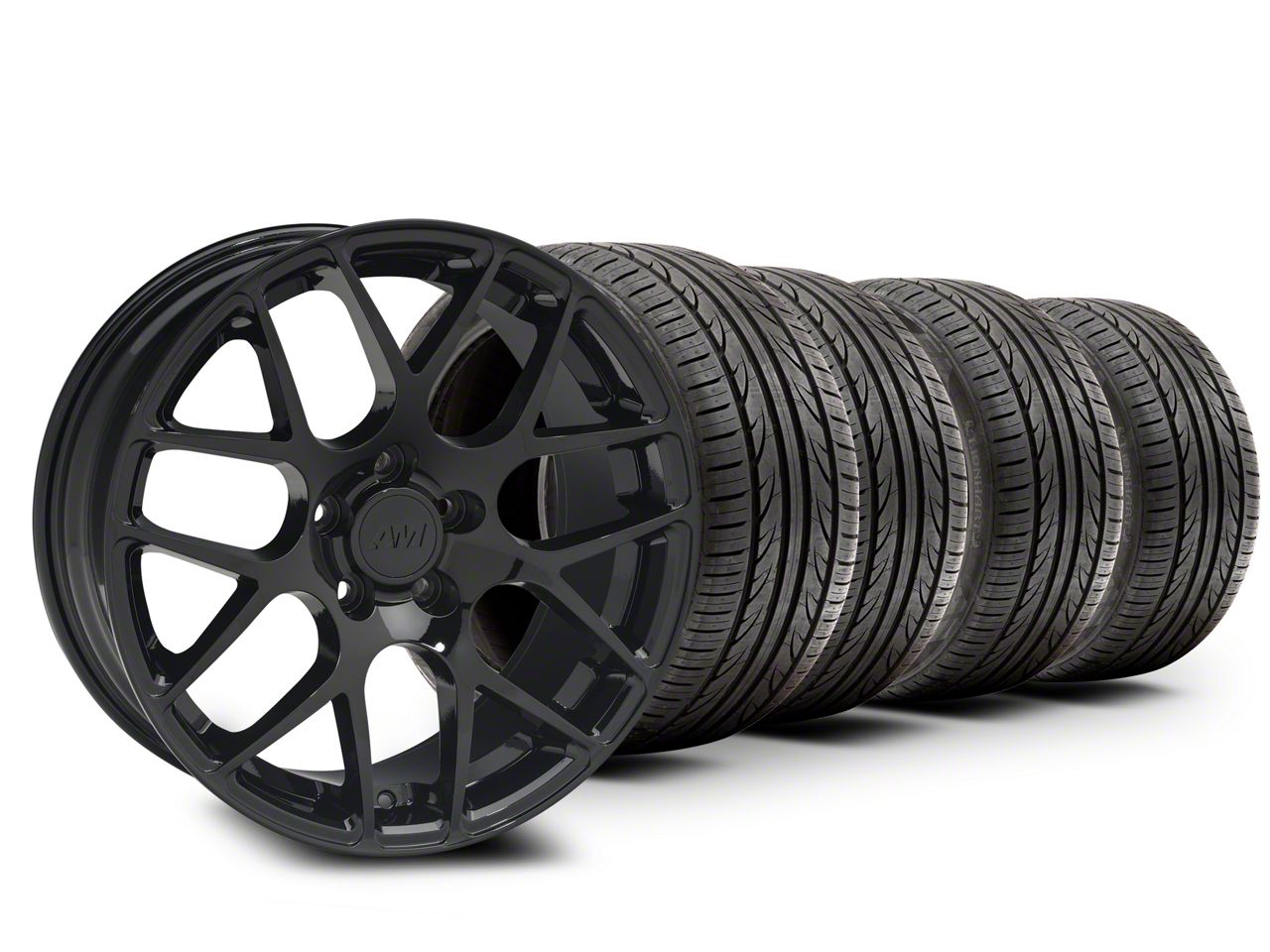 Mustang 18x9 AMR & Lionhart All-Season LH-503 Tire Package (15-23 ...