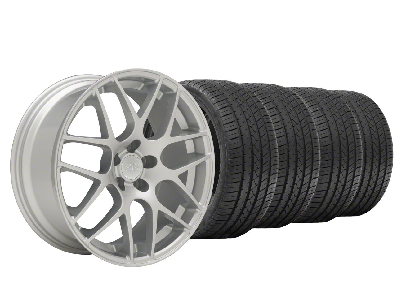 Mustang 19x8.5 AMR & Lionhart All-Season LH-Five Tire Package (10-14 ...