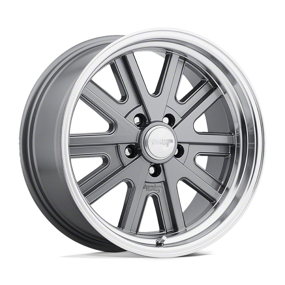 American Racing Mustang 427 Mono Cast Mag Gray Machined Wheel; 17x9 ...