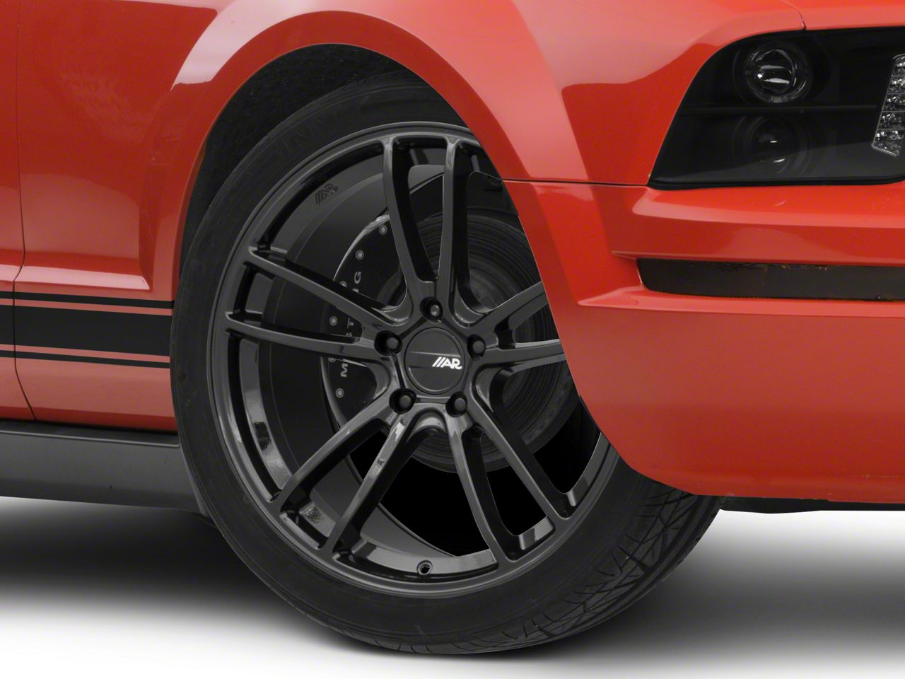 American Racing Mustang Mach Five Gloss Black Wheel; 20x10; 35mm Offset ...