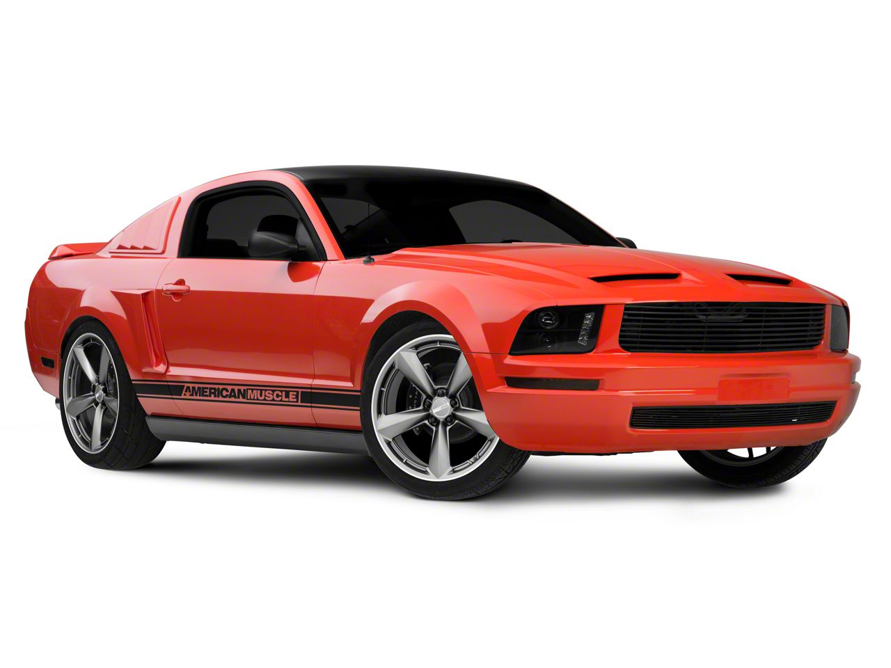 American Racing Mustang TTF Matte Anthracite with Machined Lip Wheel ...