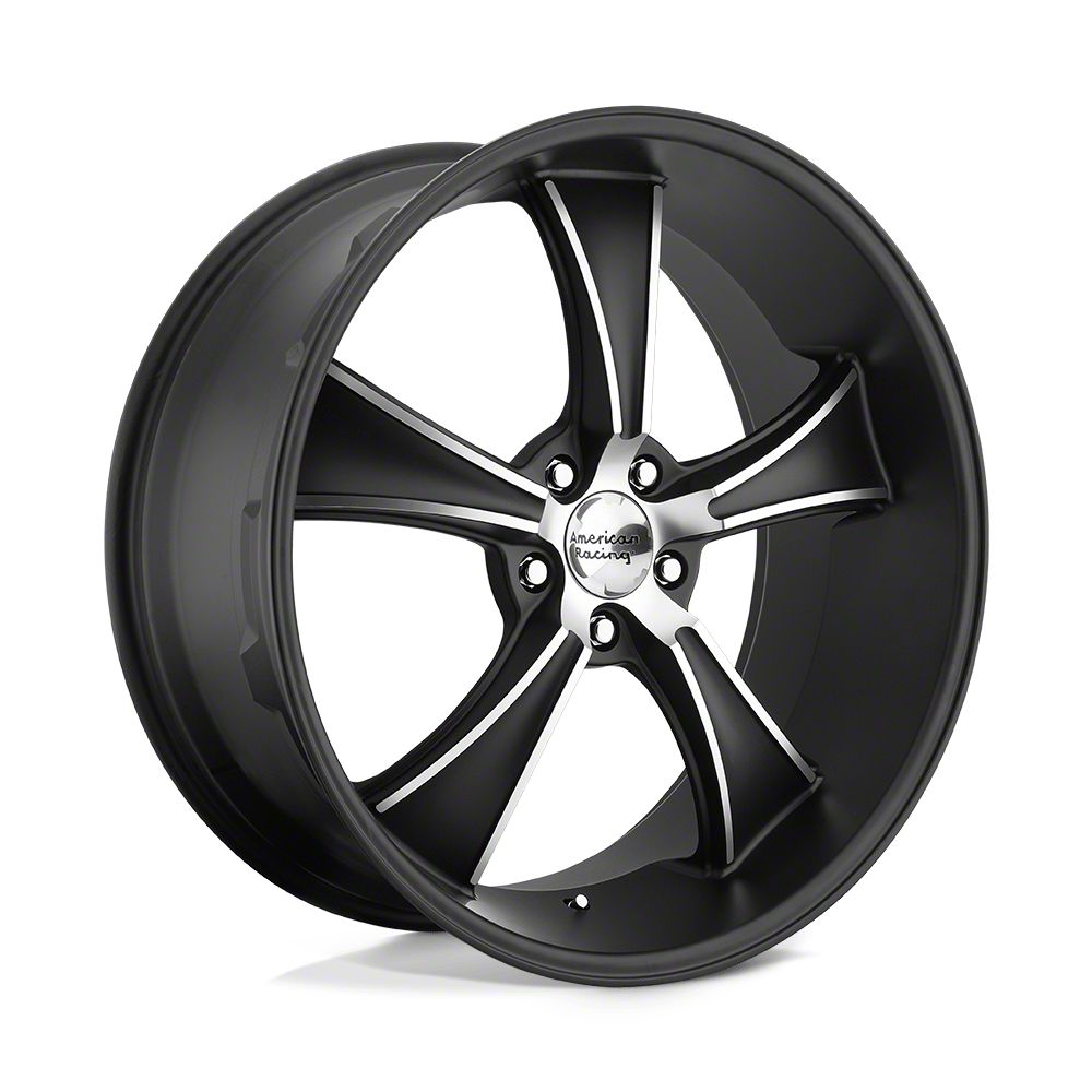 American Racing Mustang BLVD Satin Black with Machined Face Wheel; 20x8 ...
