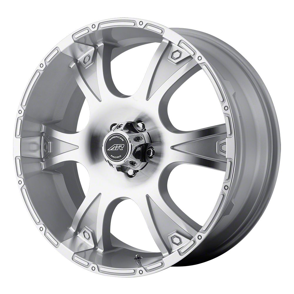American Racing Mustang Dagger Silver Machined Wheel; 17x8; 12mm Offset ...