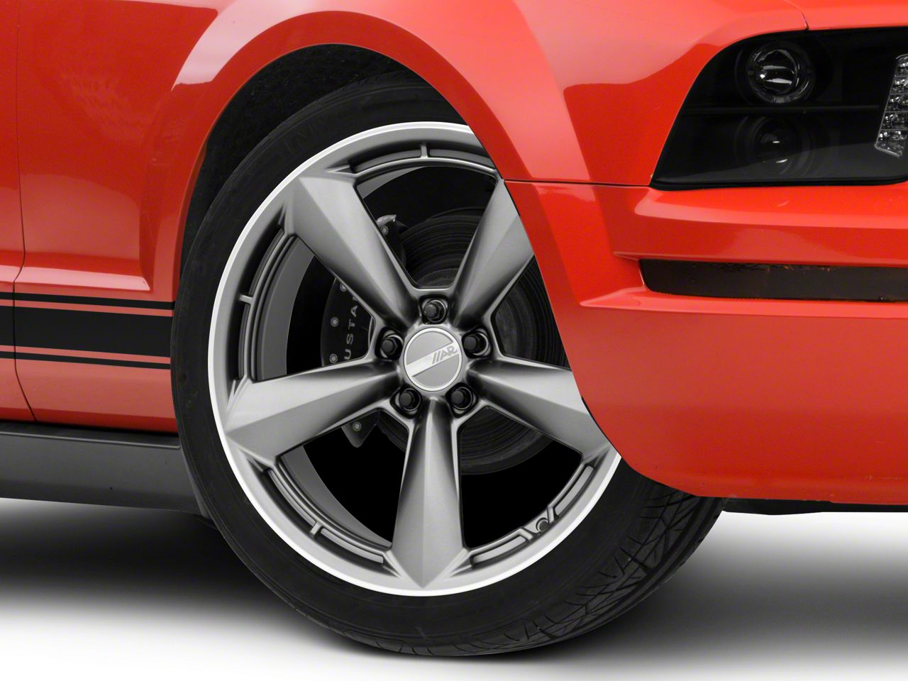 American Racing Mustang TTF Matte Anthracite with Machined Lip Wheel ...