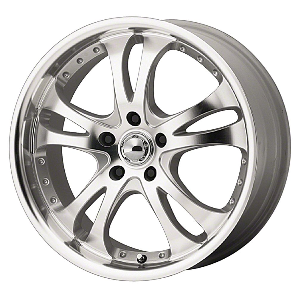 American Racing Mustang Casino Silver Machined Wheel; 17x7.5; 45mm ...