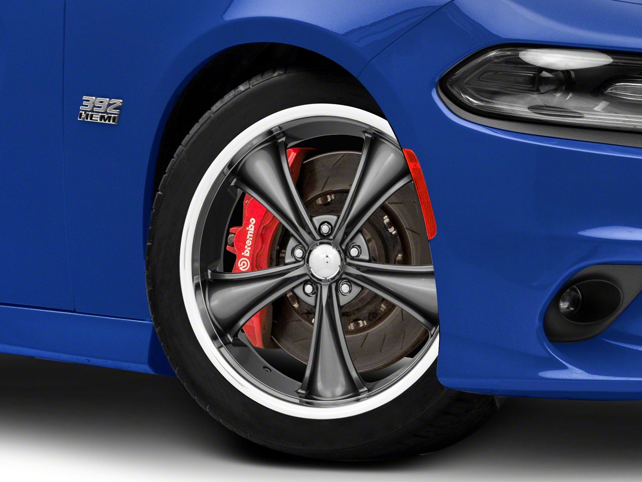 American Racing Charger BOSS Graphite with Diamond Cut Lip Wheel; 20x8 ...